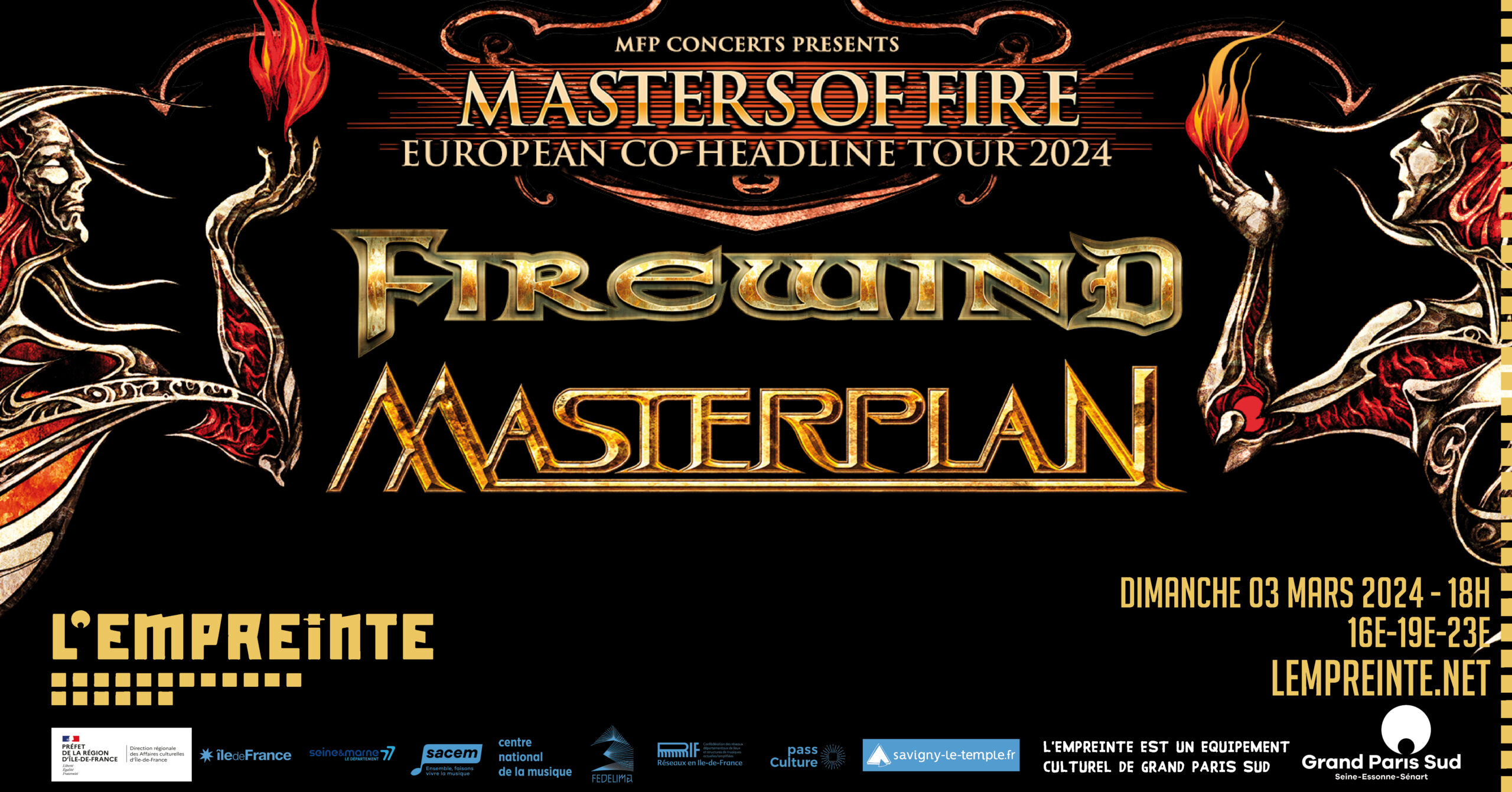 MASTERS OF FIRE TOUR : FIREWIND + MASTERPLAN - L'empreinte