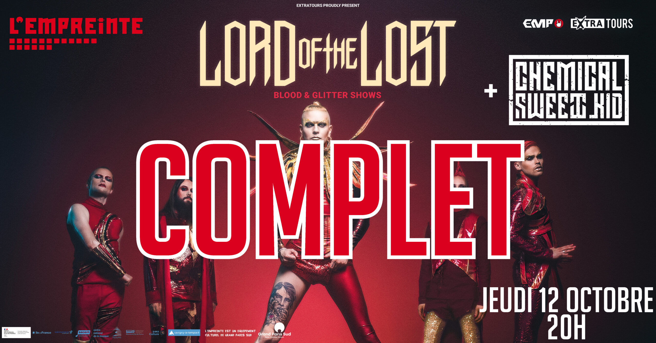 [ANNULÉ] LORD OF THE LOST + CHEMICAL SWEET KID - L'Empreinte